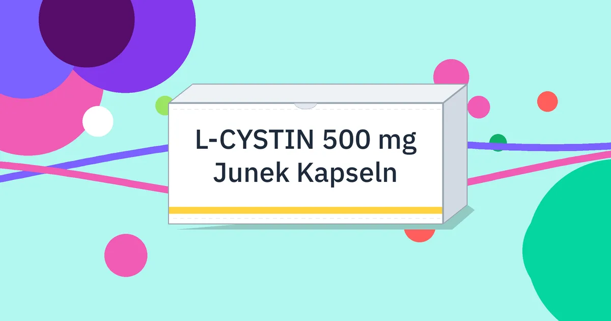 Symbolbild: Packung mit der Aufschrift L-CYSTIN 500 mg Junek Kapseln (PZN 00132434) – Verfügbarkeit und Bezug in Apotheken in Frankfurt am Main