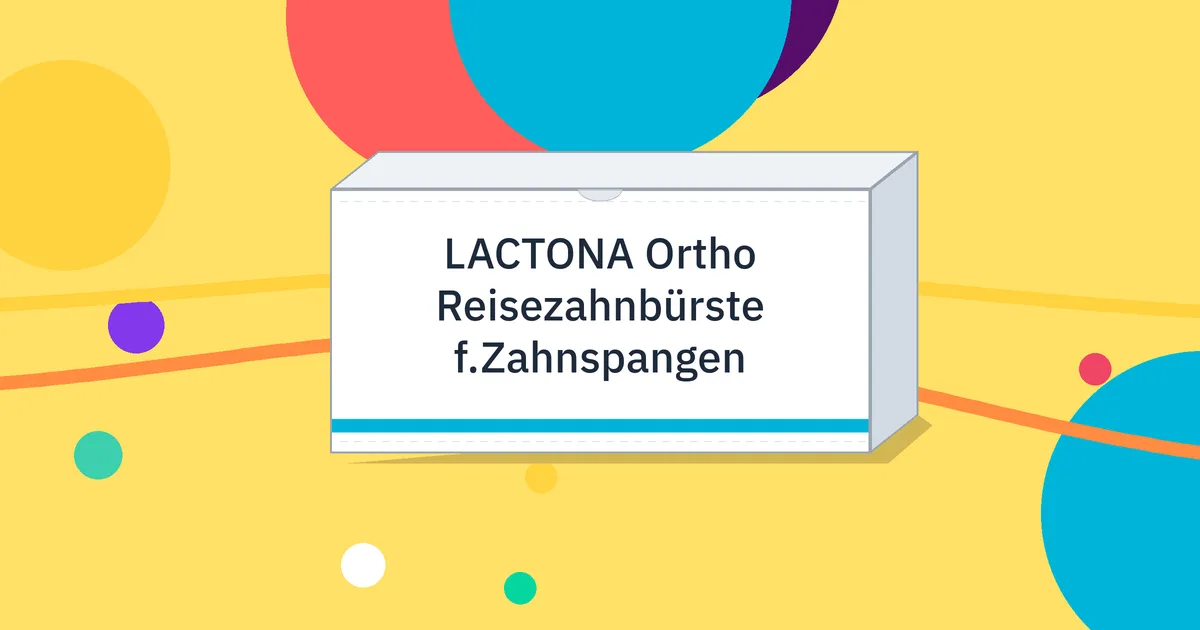 Symbolbild: Packung mit der Aufschrift LACTONA Ortho Reisezahnbürste f.Zahnspangen (PZN 07234209) – Verfügbarkeit und Bezug in Apotheken in Frankfurt am Main