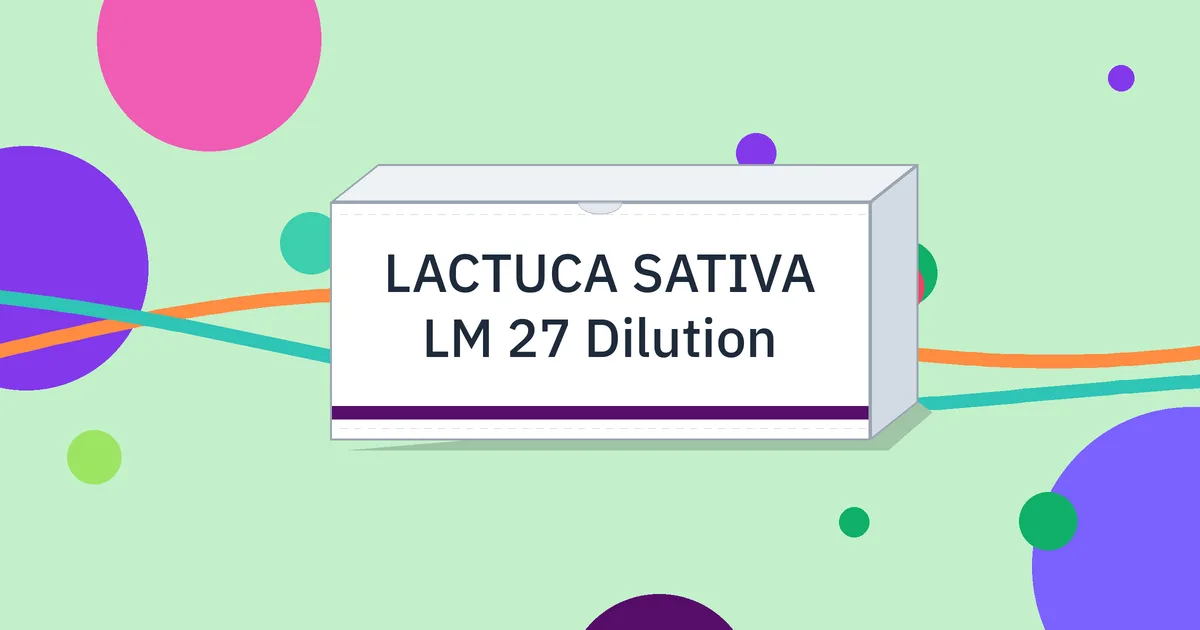 Symbolbild: Packung mit der Aufschrift LACTUCA SATIVA LM 27 Dilution (PZN 13521456) – Verfügbarkeit und Bezug in Apotheken in Frankfurt am Main