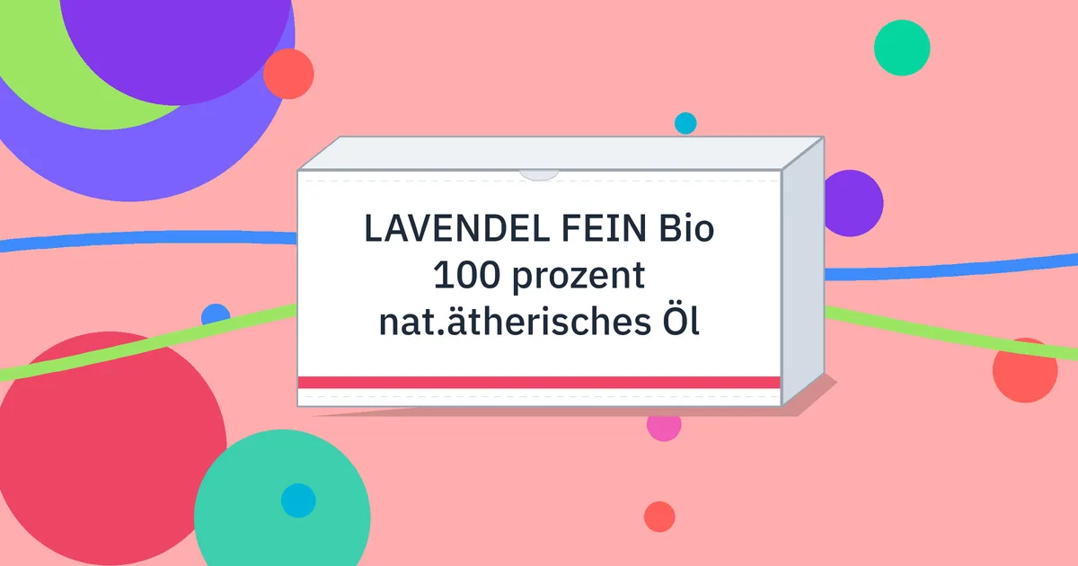 Symbolbild: Packung mit der Aufschrift LAVENDEL FEIN Bio 100 prozent nat.ätherisches Öl (PZN 11016033) – Verfügbarkeit und Bezug in Apotheken in Frankfurt am Main