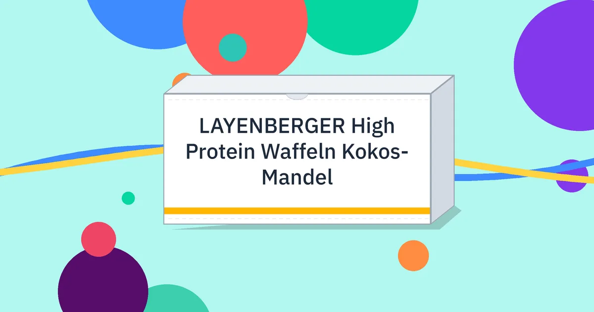 Symbolbild: Packung mit der Aufschrift LAYENBERGER High Protein Waffeln Kokos-Mandel (PZN 17560594) – Verfügbarkeit und Bezug in Apotheken in Frankfurt am Main
