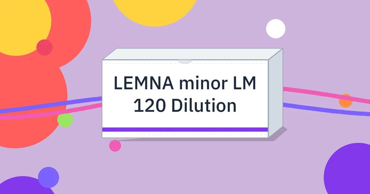 Symbolbild: Packung mit der Aufschrift LEMNA minor LM 120 Dilution (PZN 13525282) – Verfügbarkeit und Bezug in Apotheken in Frankfurt am Main