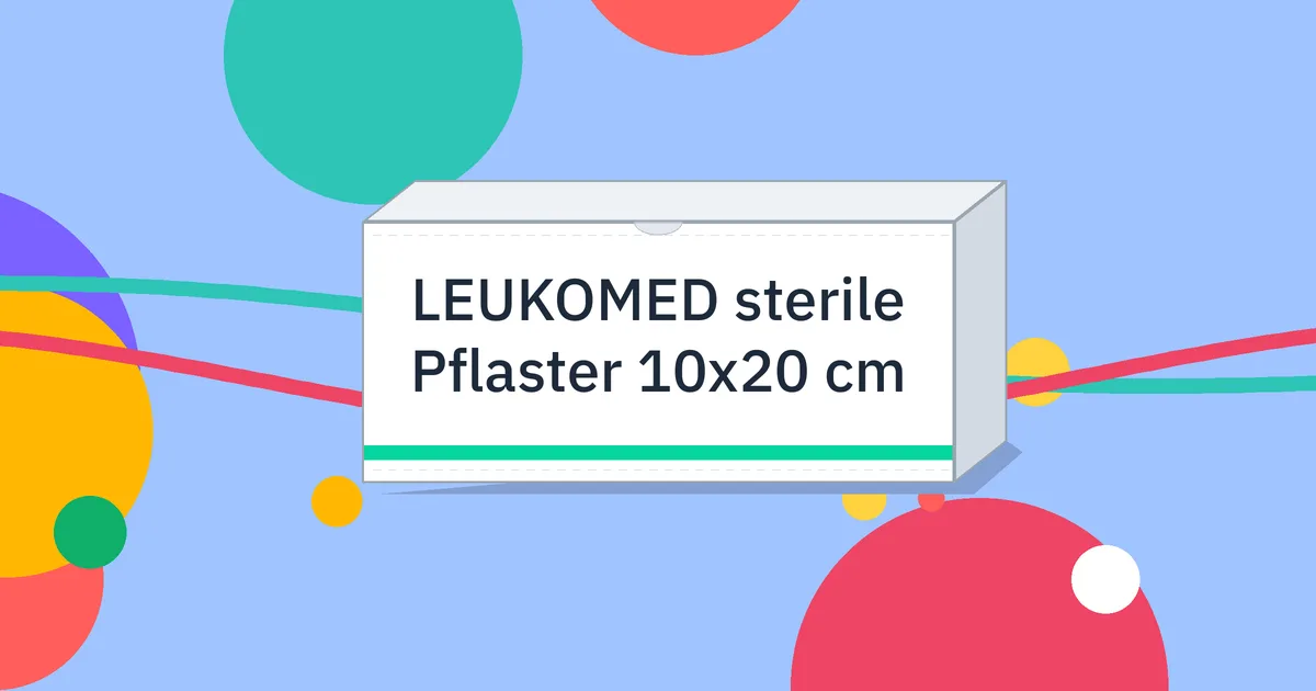 Symbolbild: Packung mit der Aufschrift LEUKOMED sterile Pflaster 10x20 cm (PZN 15316364) – Verfügbarkeit und Bezug in Apotheken in Frankfurt am Main