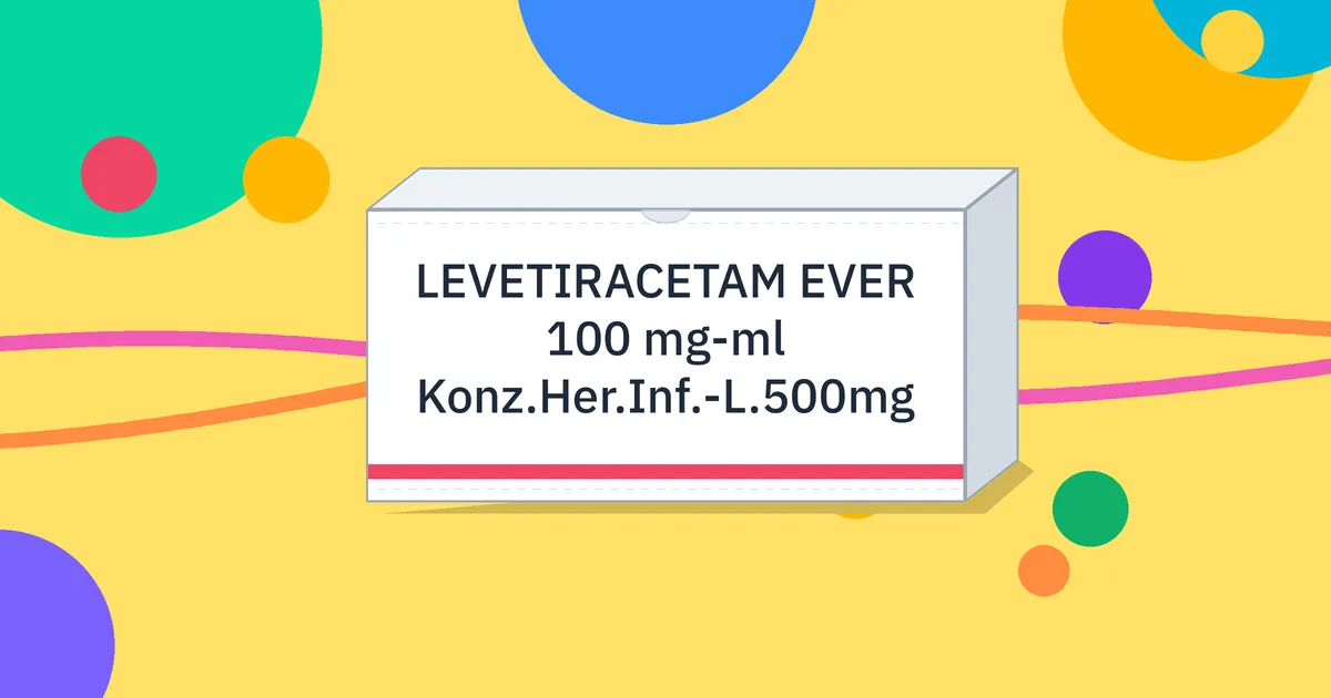 Symbolbild: Packung mit der Aufschrift LEVETIRACETAM EVER 100 mg-ml Konz.Her.Inf.-L.500mg (PZN 16833305) – Verfügbarkeit und Bezug in Apotheken in Frankfurt am Main