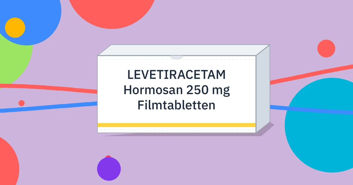 Symbolbild: Packung mit der Aufschrift LEVETIRACETAM Hormosan 250 mg Filmtabletten (PZN 09234107) – Verfügbarkeit und Bezug in Apotheken in Frankfurt am Main