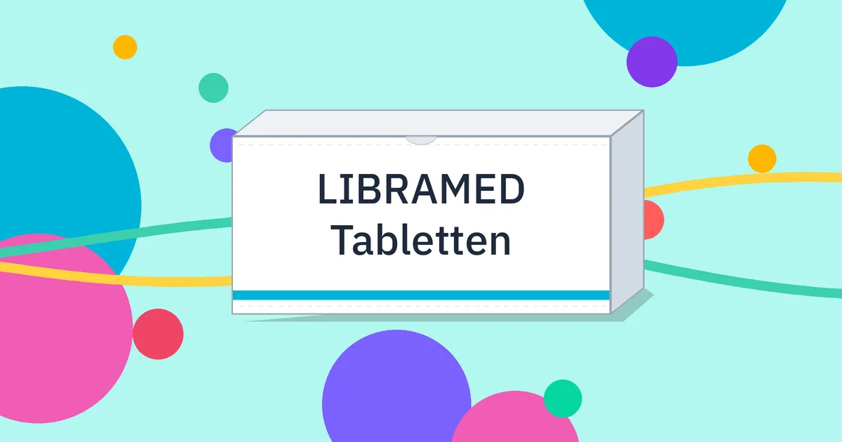 Symbolbild: Packung mit der Aufschrift LIBRAMED Tabletten (PZN 13948060) – Verfügbarkeit und Bezug in Apotheken in Frankfurt am Main