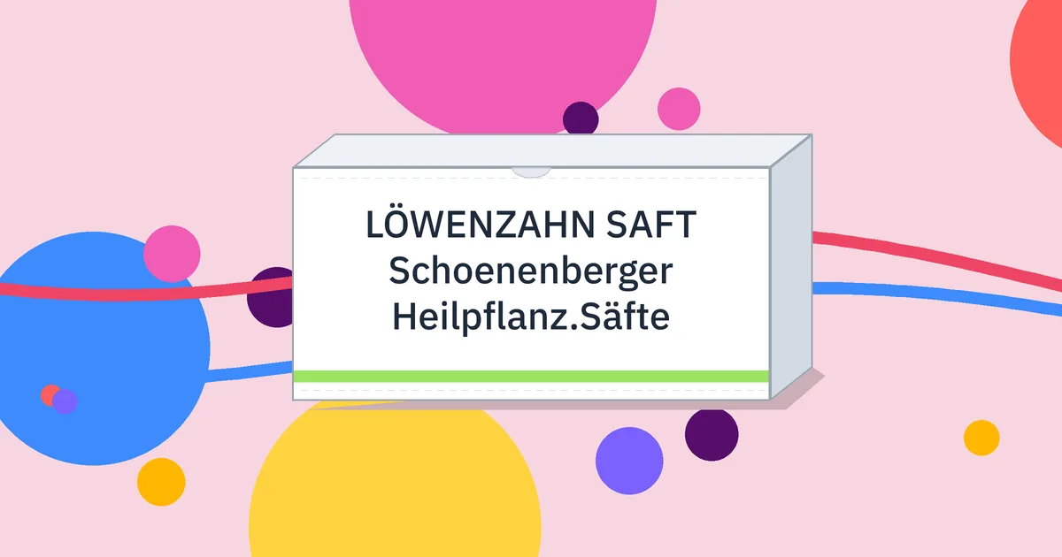 Symbolbild: Packung mit der Aufschrift LÖWENZAHN SAFT Schoenenberger Heilpflanz.Säfte (PZN 00700051) – Verfügbarkeit und Bezug in Apotheken in Frankfurt am Main