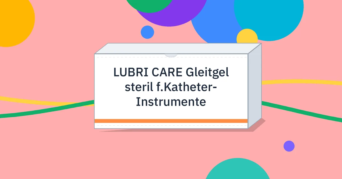 Symbolbild: Packung mit der Aufschrift LUBRI CARE Gleitgel steril f.Katheter-Instrumente (PZN 13360220) – Verfügbarkeit und Bezug in Apotheken in Frankfurt am Main