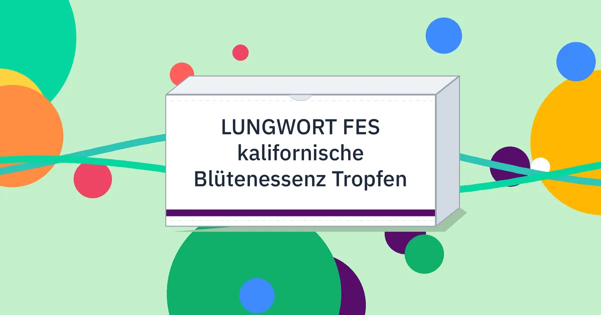 Symbolbild: Packung mit der Aufschrift LUNGWORT FES kalifornische Blütenessenz Tropfen (PZN 18809966) – Verfügbarkeit und Bezug in Apotheken in Frankfurt am Main