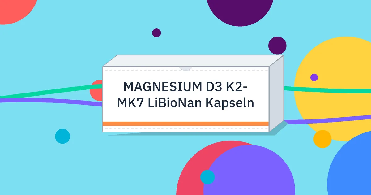 Symbolbild: Packung mit der Aufschrift MAGNESIUM D3 K2-MK7 LiBioNan Kapseln (PZN 14419151) – Verfügbarkeit und Bezug in Apotheken in Frankfurt am Main