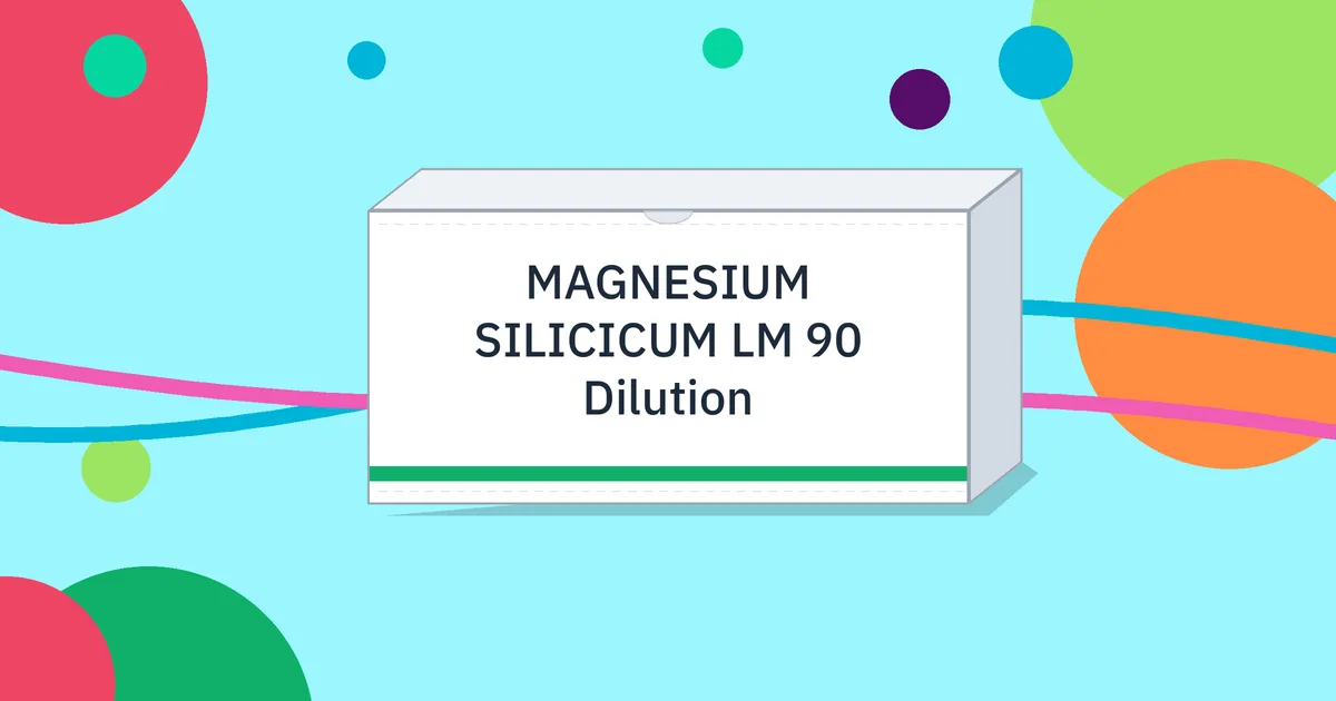 Symbolbild: Packung mit der Aufschrift MAGNESIUM SILICICUM LM 90 Dilution (PZN 12939917) – Verfügbarkeit und Bezug in Apotheken in Frankfurt am Main