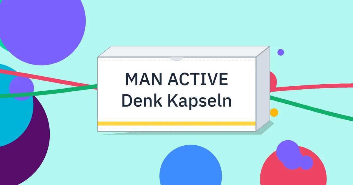 Symbolbild: Packung mit der Aufschrift MAN ACTIVE Denk Kapseln (PZN 12444127) – Verfügbarkeit und Bezug in Apotheken in Frankfurt am Main