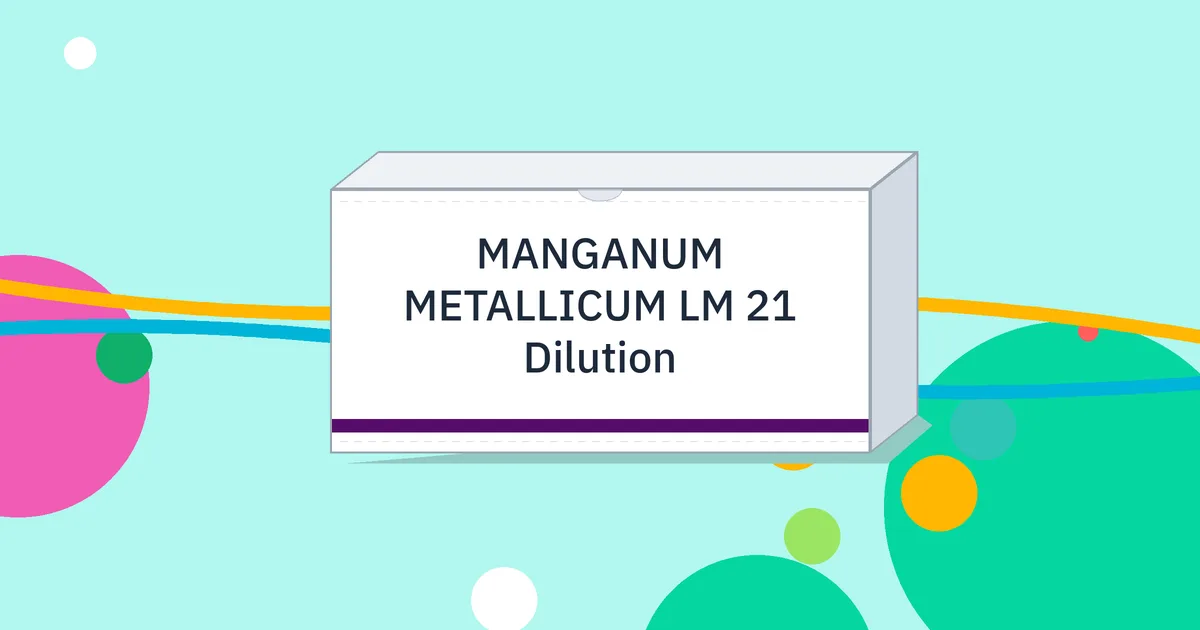 Symbolbild: Packung mit der Aufschrift MANGANUM METALLICUM LM 21 Dilution (PZN 12943362) – Verfügbarkeit und Bezug in Apotheken in Frankfurt am Main