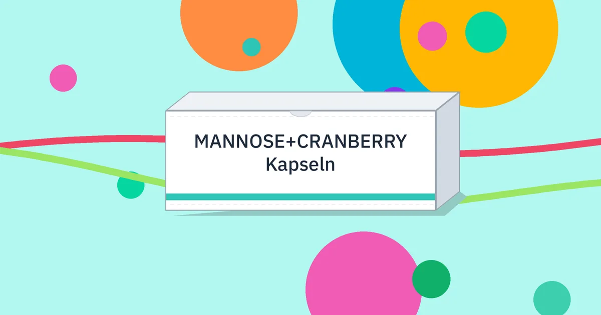 Symbolbild: Packung mit der Aufschrift MANNOSE+CRANBERRY Kapseln (PZN 18665823) – Verfügbarkeit und Bezug in Apotheken in Frankfurt am Main