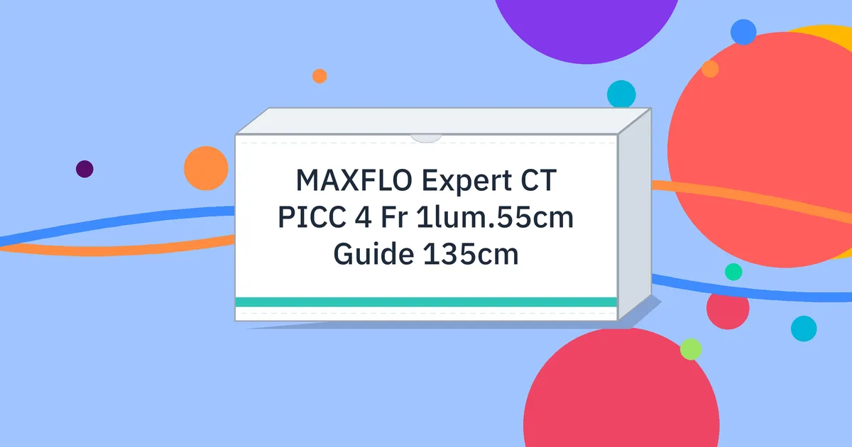 Symbolbild: Packung mit der Aufschrift MAXFLO Expert CT PICC 4 Fr 1lum.55cm Guide 135cm (PZN 15209591) – Verfügbarkeit und Bezug in Apotheken in Frankfurt am Main