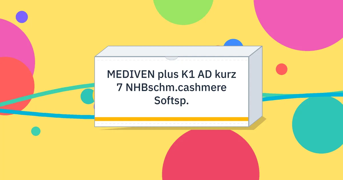 Symbolbild: Packung mit der Aufschrift MEDIVEN plus K1 AD kurz 7 NHBschm.cashmere Softsp. (PZN 15899130) – Verfügbarkeit und Bezug in Apotheken in Frankfurt am Main