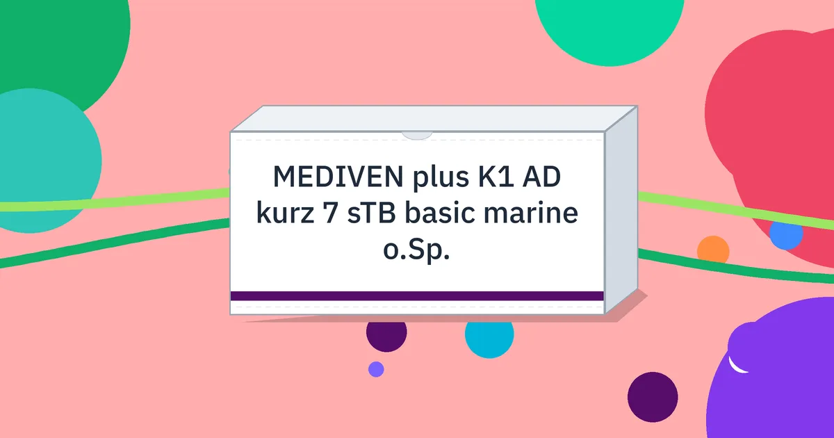 Symbolbild: Packung mit der Aufschrift MEDIVEN plus K1 AD kurz 7 sTB basic marine o.Sp. (PZN 15046172) – Verfügbarkeit und Bezug in Apotheken in Frankfurt am Main