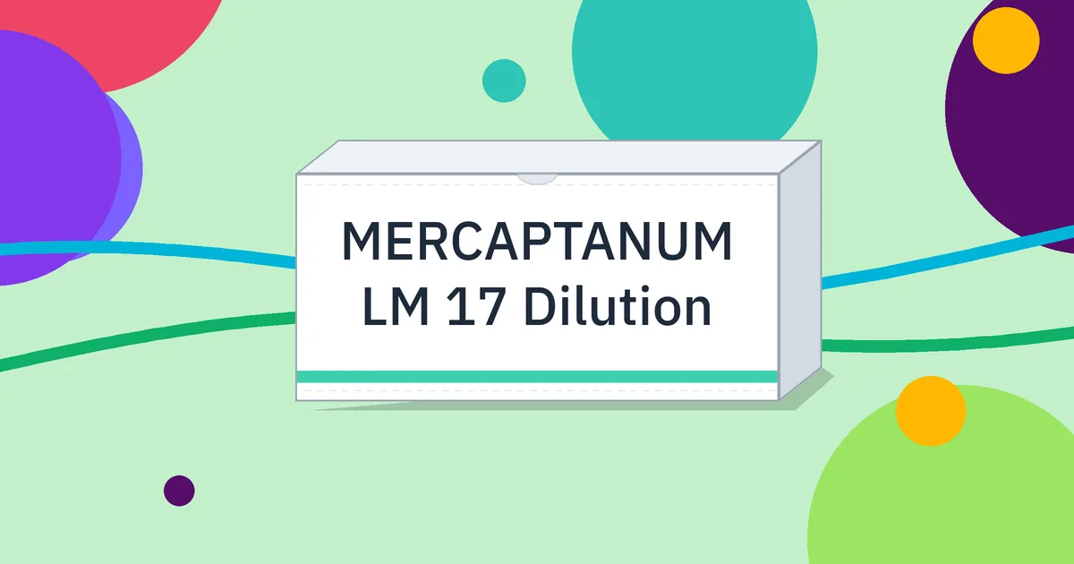 Symbolbild: Packung mit der Aufschrift MERCAPTANUM LM 17 Dilution (PZN 13605673) – Verfügbarkeit und Bezug in Apotheken in Frankfurt am Main