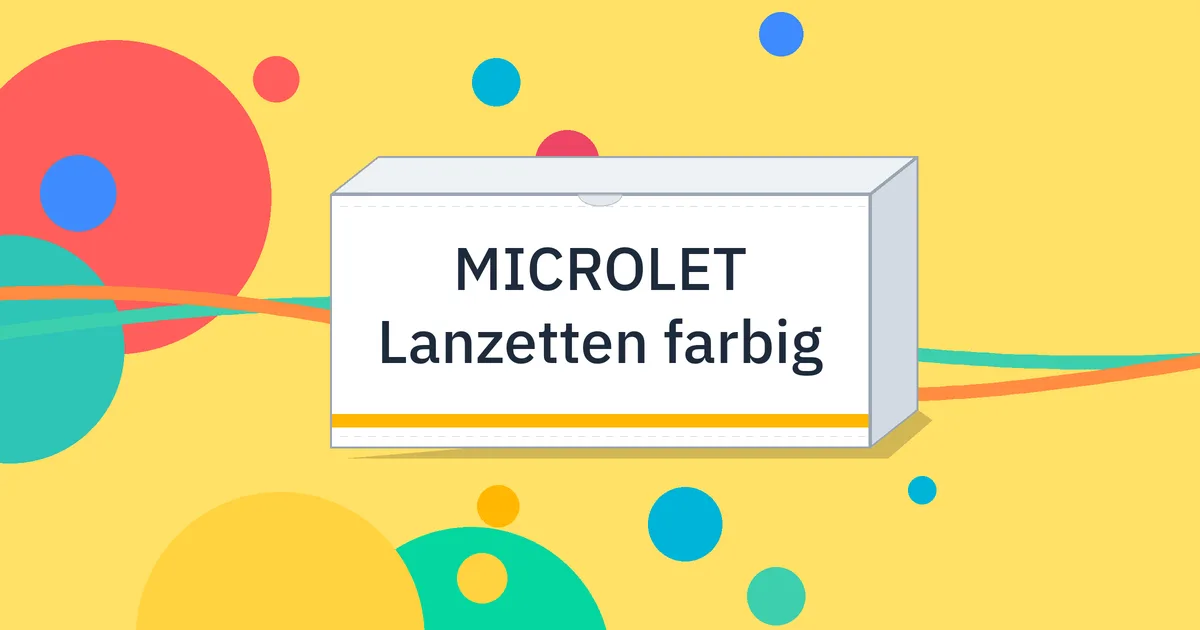 Symbolbild: Packung mit der Aufschrift MICROLET Lanzetten farbig (PZN 11184552) – Verfügbarkeit und Bezug in Apotheken in Frankfurt am Main
