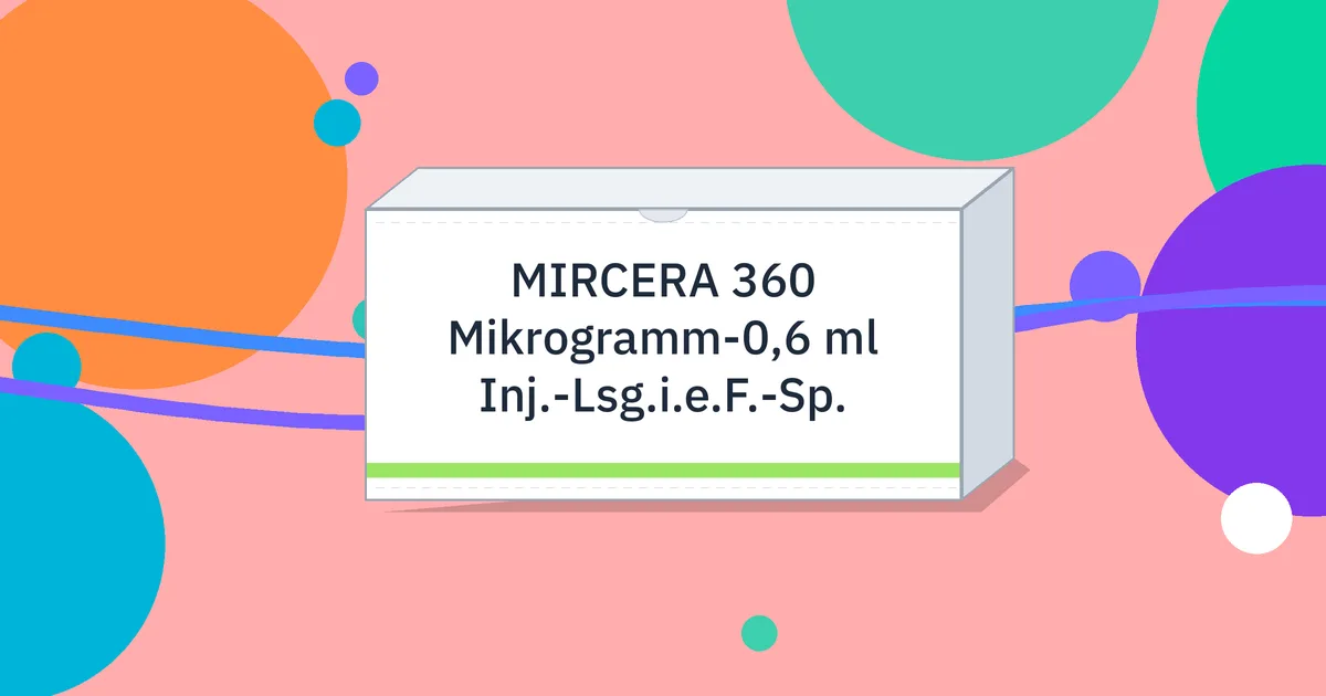 Symbolbild: Packung mit der Aufschrift MIRCERA 360 Mikrogramm-0,6 ml Inj.-Lsg.i.e.F.-Sp. (PZN 09460849) – Verfügbarkeit und Bezug in Apotheken in Frankfurt am Main