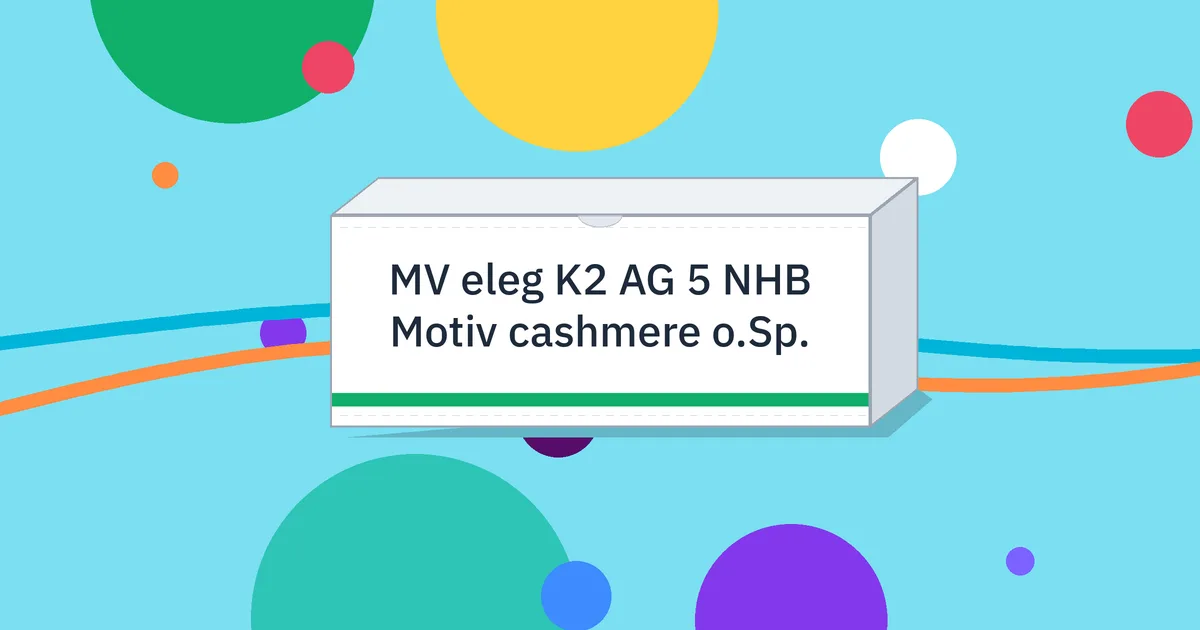 Symbolbild: Packung mit der Aufschrift MV eleg K2 AG 5 NHB Motiv cashmere o.Sp. (PZN 15721596) – Verfügbarkeit und Bezug in Apotheken in Frankfurt am Main
