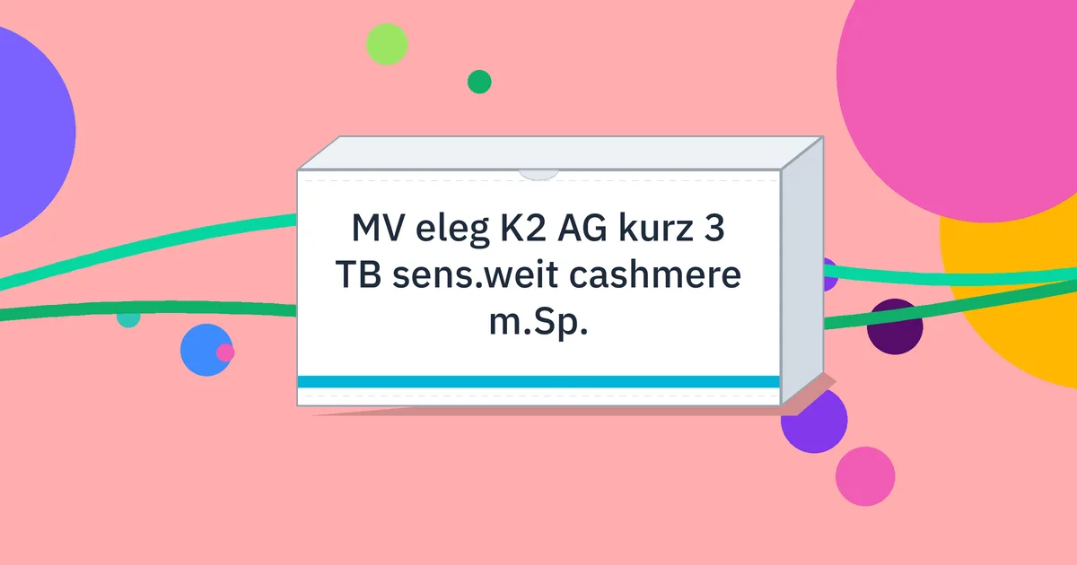 Symbolbild: Packung mit der Aufschrift MV eleg K2 AG kurz 3 TB sens.weit cashmere m.Sp. (PZN 14674541) – Verfügbarkeit und Bezug in Apotheken in Frankfurt am Main
