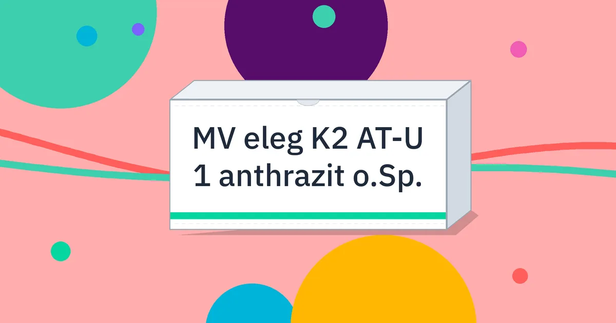 Symbolbild: Packung mit der Aufschrift MV eleg K2 AT-U 1 anthrazit o.Sp. (PZN 00643235) – Verfügbarkeit und Bezug in Apotheken in Frankfurt am Main