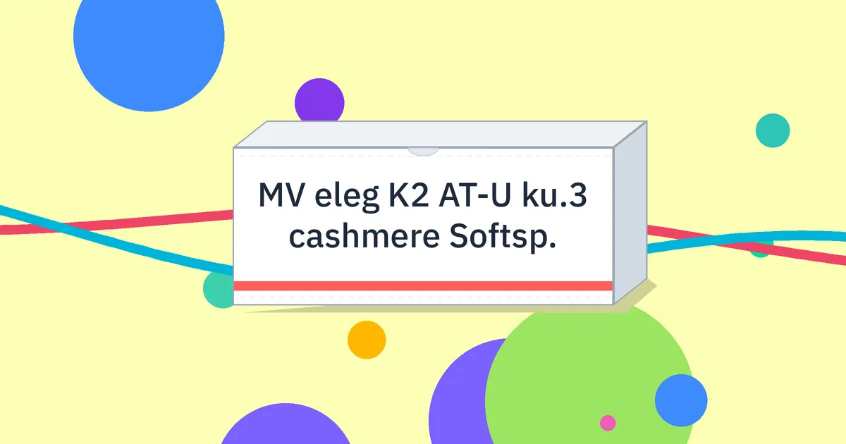 Symbolbild: Packung mit der Aufschrift MV eleg K2 AT-U ku.3 cashmere Softsp. (PZN 15291635) – Verfügbarkeit und Bezug in Apotheken in Frankfurt am Main
