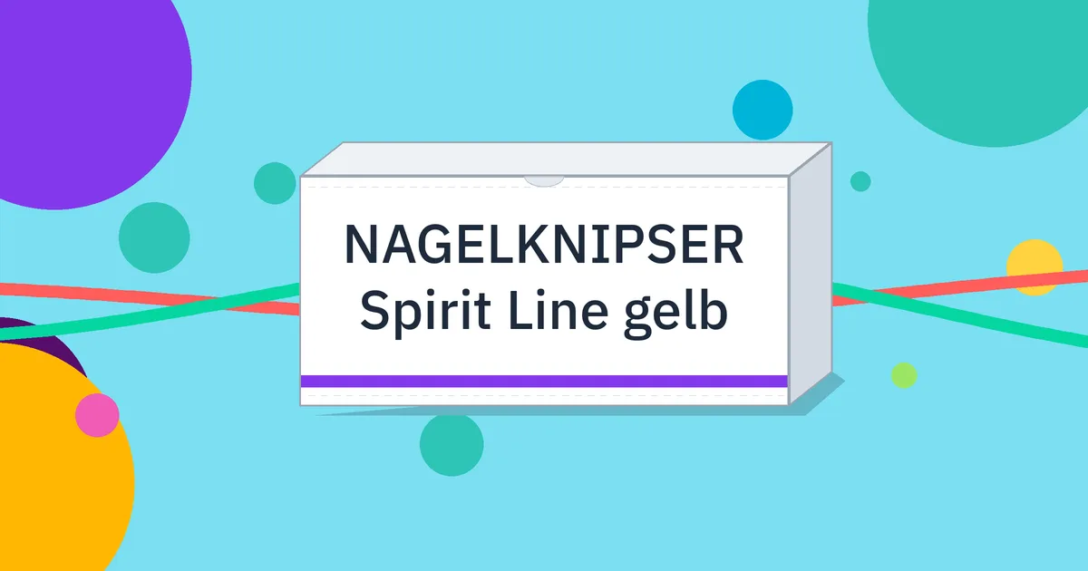 Symbolbild: Packung mit der Aufschrift NAGELKNIPSER Spirit Line gelb (PZN 01504642) – Verfügbarkeit und Bezug in Apotheken in Frankfurt am Main