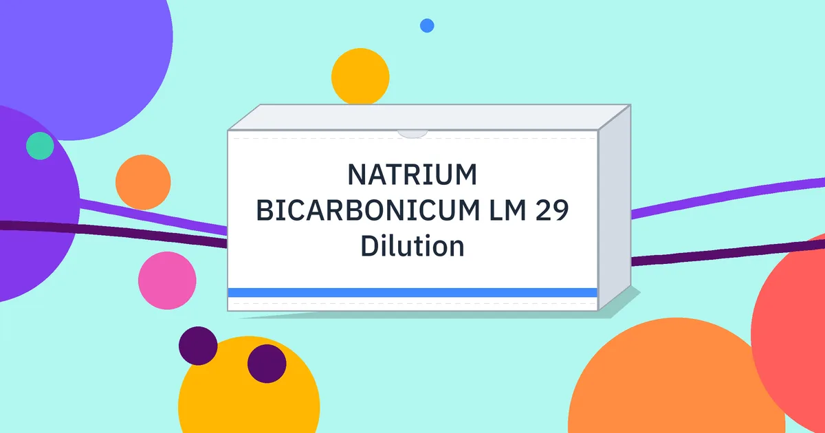 Symbolbild: Packung mit der Aufschrift NATRIUM BICARBONICUM LM 29 Dilution (PZN 12960478) – Verfügbarkeit und Bezug in Apotheken in Frankfurt am Main