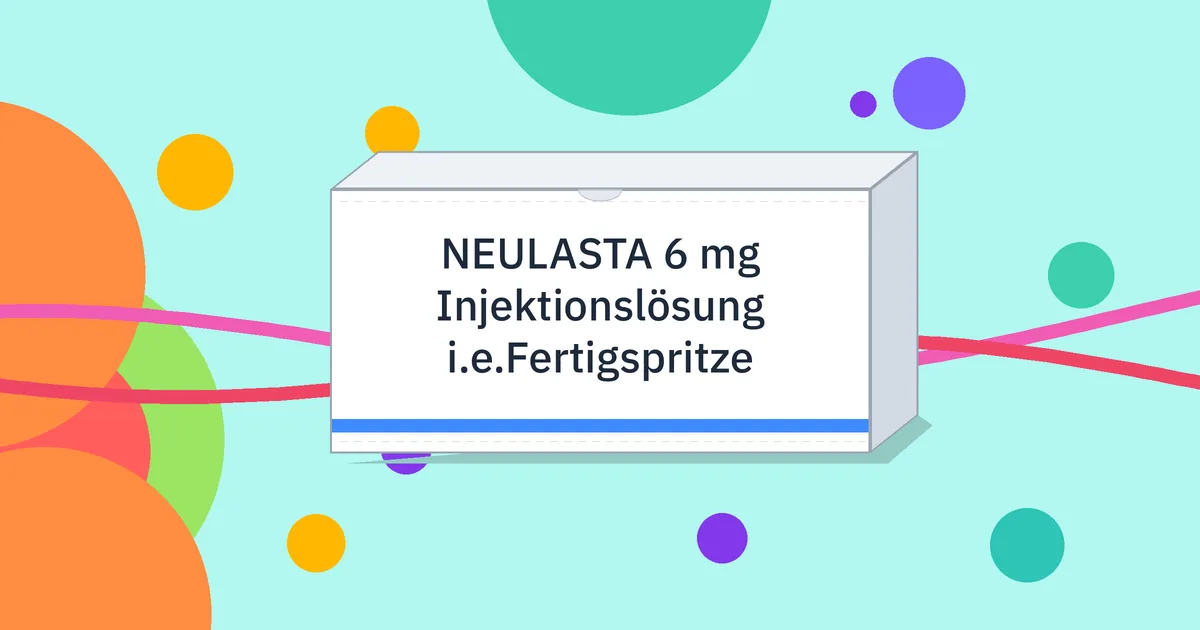 Symbolbild: Packung mit der Aufschrift NEULASTA 6 mg Injektionslösung i.e.Fertigspritze (PZN 14235770) – Verfügbarkeit und Bezug in Apotheken in Frankfurt am Main