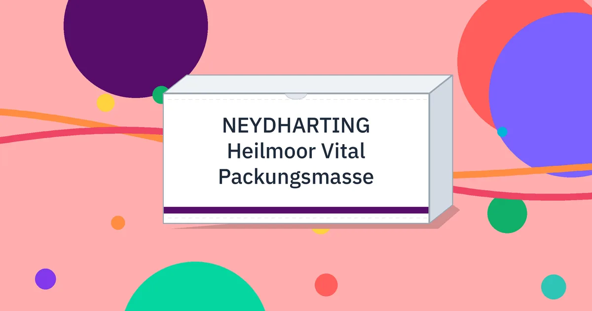 Symbolbild: Packung mit der Aufschrift NEYDHARTING Heilmoor Vital Packungsmasse (PZN 06862369) – Verfügbarkeit und Bezug in Apotheken in Frankfurt am Main