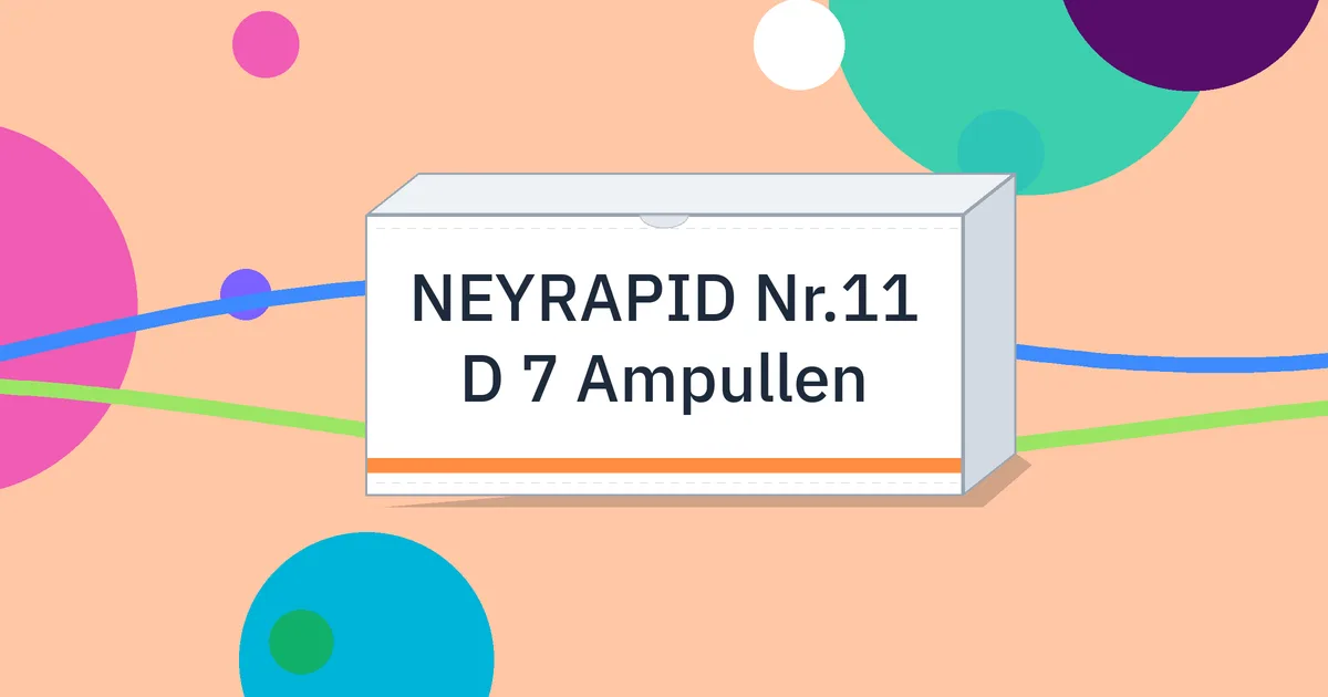 Symbolbild: Packung mit der Aufschrift NEYRAPID Nr.11 D 7 Ampullen (PZN 06486506) – Verfügbarkeit und Bezug in Apotheken in Frankfurt am Main