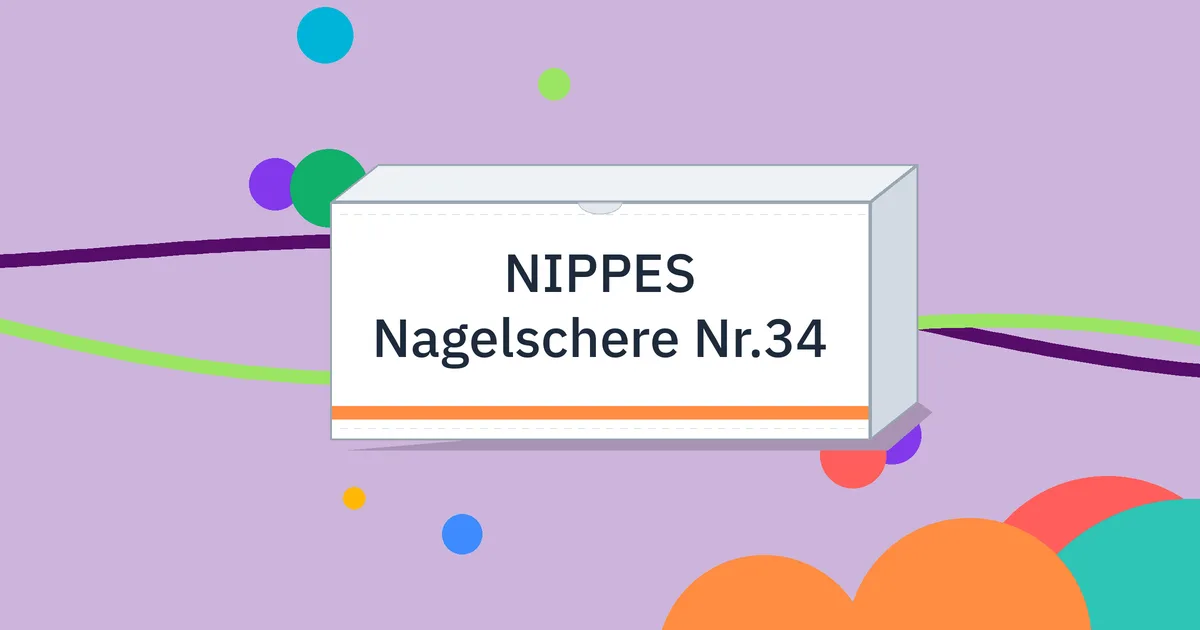 Symbolbild: Packung mit der Aufschrift NIPPES Nagelschere Nr.34 (PZN 07615288) – Verfügbarkeit und Bezug in Apotheken in Frankfurt am Main