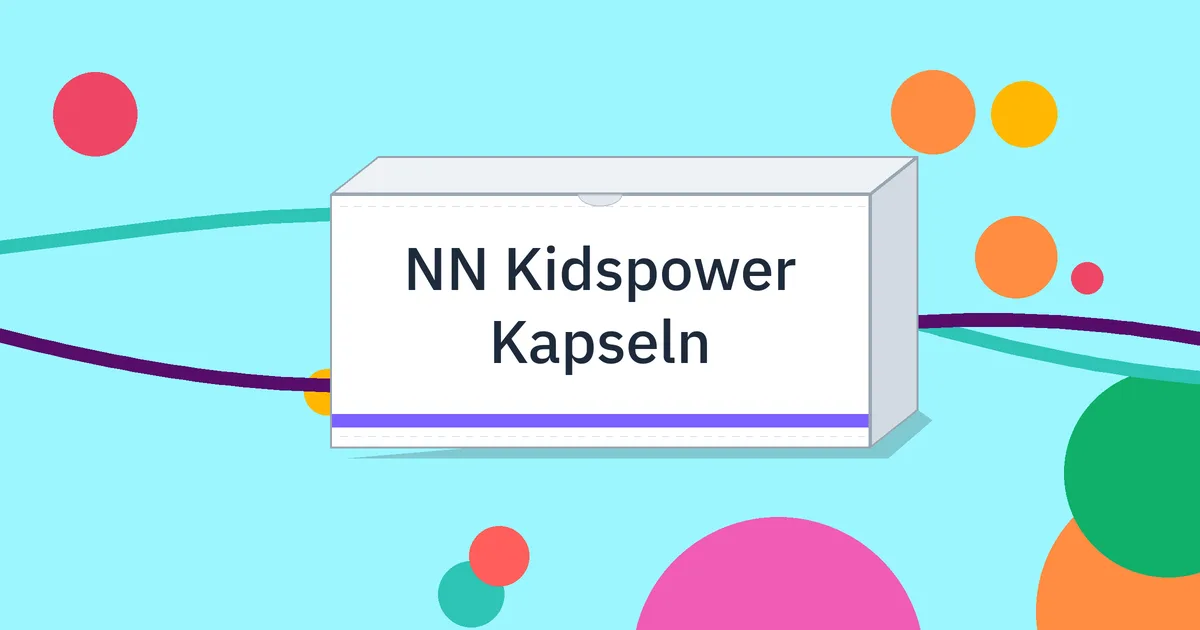 Symbolbild: Packung mit der Aufschrift NN Kidspower Kapseln (PZN 15376892) – Verfügbarkeit und Bezug in Apotheken in Frankfurt am Main