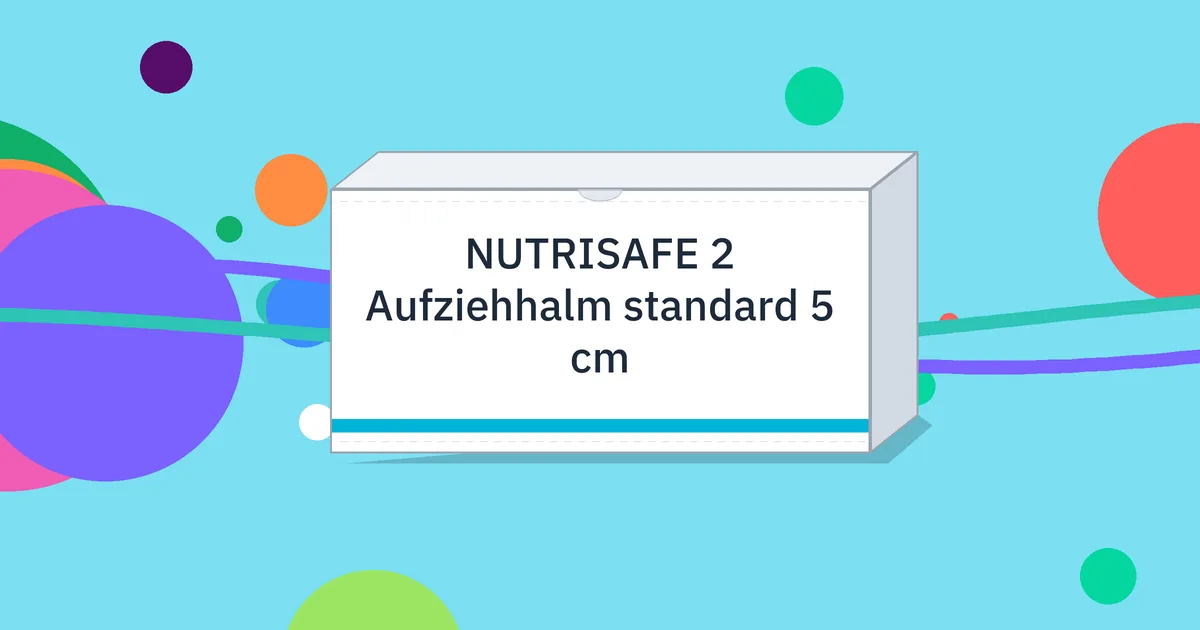 Symbolbild: Packung mit der Aufschrift NUTRISAFE 2 Aufziehhalm standard 5 cm (PZN 17817828) – Verfügbarkeit und Bezug in Apotheken in Frankfurt am Main