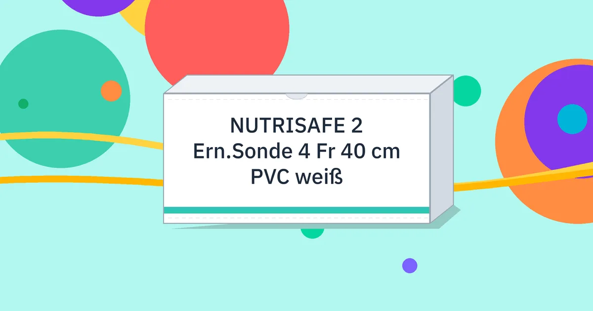 Symbolbild: Packung mit der Aufschrift NUTRISAFE 2 Ern.Sonde 4 Fr 40 cm PVC weiß (PZN 18042080) – Verfügbarkeit und Bezug in Apotheken in Frankfurt am Main