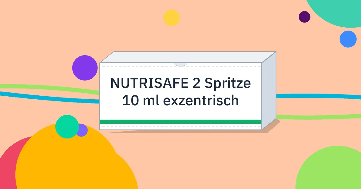 Symbolbild: Packung mit der Aufschrift NUTRISAFE 2 Spritze 10 ml exzentrisch (PZN 18472596) – Verfügbarkeit und Bezug in Apotheken in Frankfurt am Main