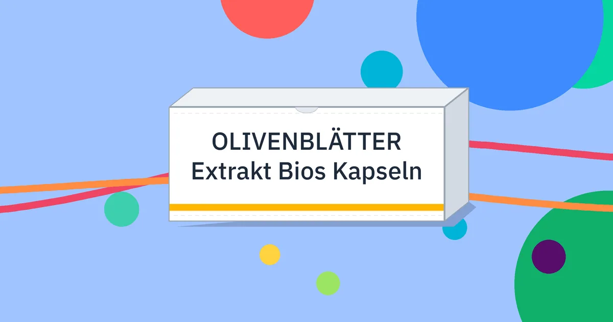 Symbolbild: Packung mit der Aufschrift OLIVENBLÄTTER Extrakt Bios Kapseln (PZN 05996323) – Verfügbarkeit und Bezug in Apotheken in Frankfurt am Main