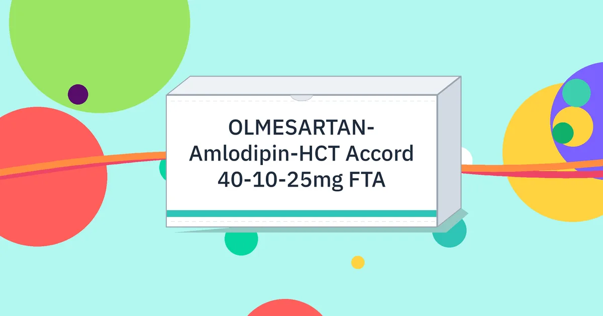 Symbolbild: Packung mit der Aufschrift OLMESARTAN-Amlodipin-HCT Accord 40-10-25mg FTA (PZN 16799407) – Verfügbarkeit und Bezug in Apotheken in Frankfurt am Main