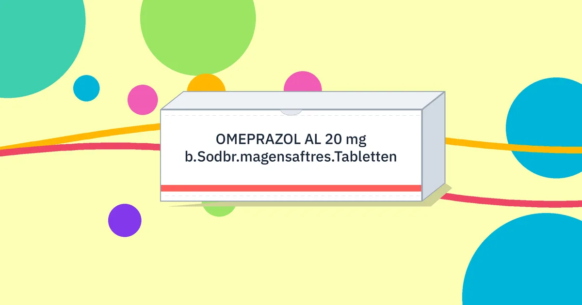 Symbolbild: Packung mit der Aufschrift OMEPRAZOL AL 20 mg b.Sodbr.magensaftres.Tabletten (PZN 07569157) – Verfügbarkeit und Bezug in Apotheken in Frankfurt am Main