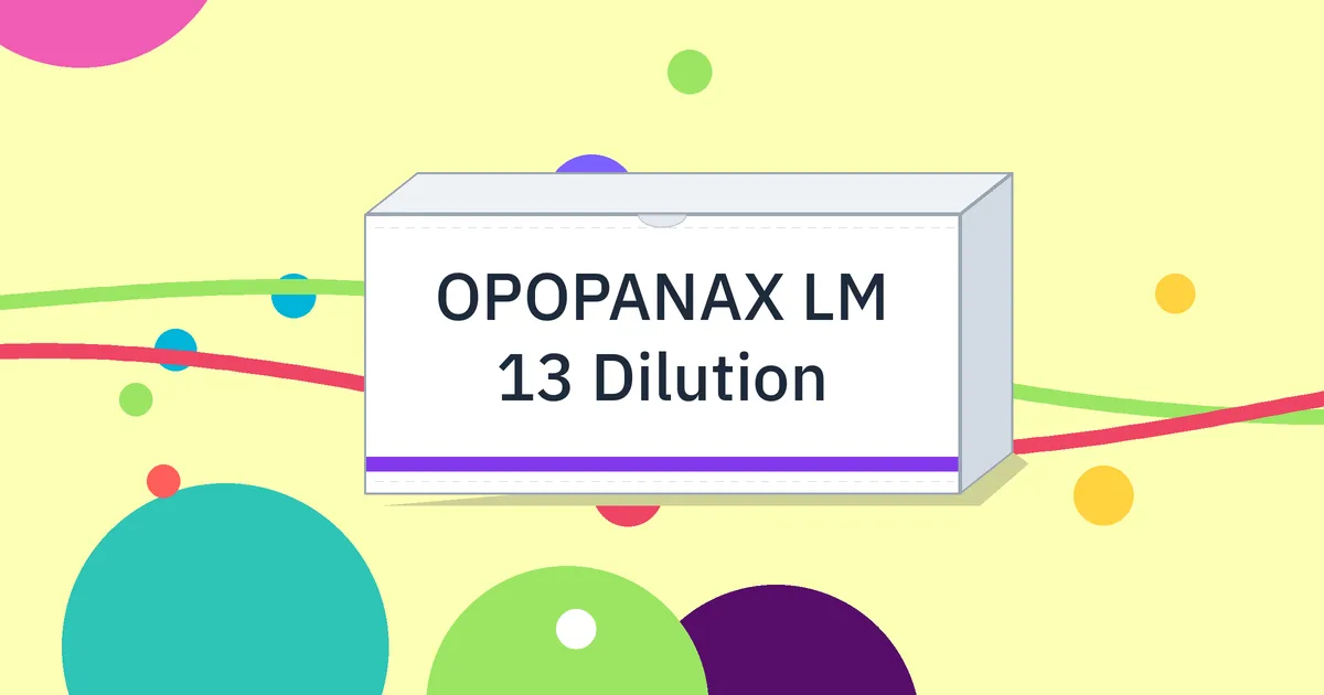 Symbolbild: Packung mit der Aufschrift OPOPANAX LM 13 Dilution (PZN 13627083) – Verfügbarkeit und Bezug in Apotheken in Frankfurt am Main