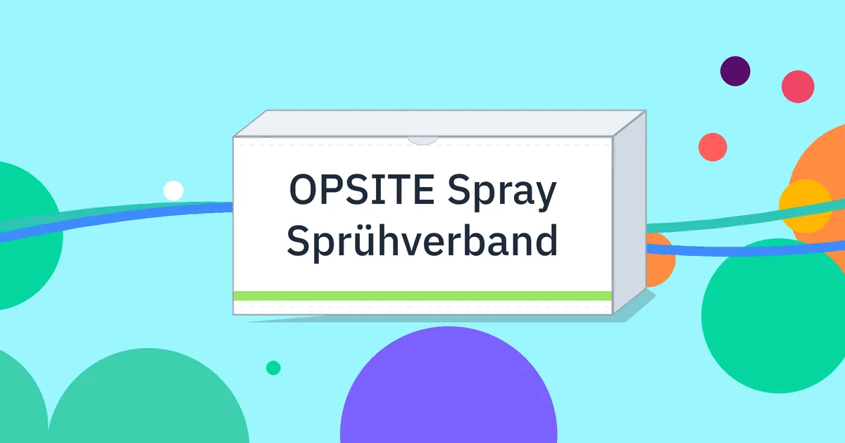 Symbolbild: Packung mit der Aufschrift OPSITE Spray Sprühverband (PZN 02063507) – Verfügbarkeit und Bezug in Apotheken in Frankfurt am Main