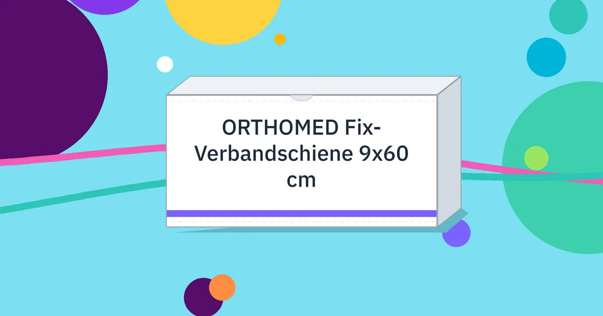 Symbolbild: Packung mit der Aufschrift ORTHOMED Fix-Verbandschiene 9x60 cm (PZN 11517019) – Verfügbarkeit und Bezug in Apotheken in Frankfurt am Main