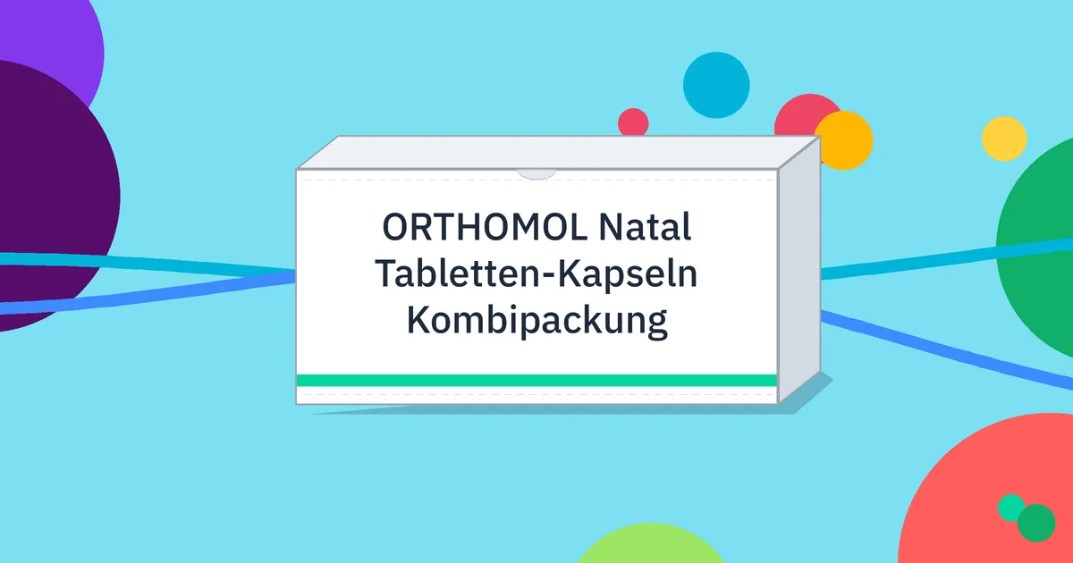 Symbolbild: Packung mit der Aufschrift ORTHOMOL Natal Tabletten-Kapseln Kombipackung (PZN 00775994) – Verfügbarkeit und Bezug in Apotheken in Frankfurt am Main