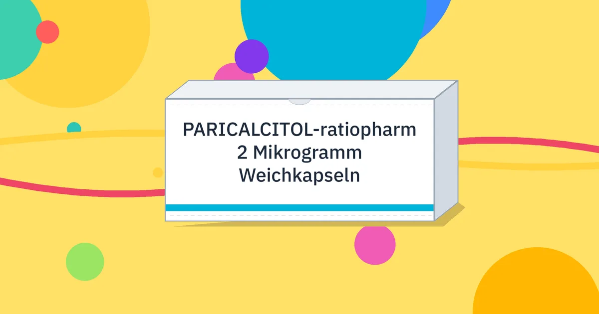 Symbolbild: Packung mit der Aufschrift PARICALCITOL-ratiopharm 2 Mikrogramm Weichkapseln (PZN 10713103) – Verfügbarkeit und Bezug in Apotheken in Frankfurt am Main