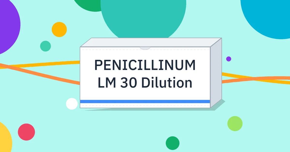 Symbolbild: Packung mit der Aufschrift PENICILLINUM LM 30 Dilution (PZN 12977450) – Verfügbarkeit und Bezug in Apotheken in Frankfurt am Main