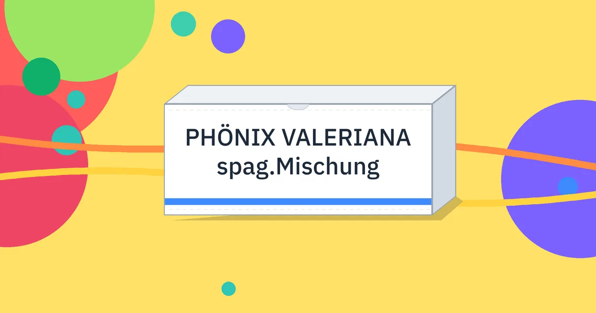 Symbolbild: Packung mit der Aufschrift PHÖNIX VALERIANA spag.Mischung (PZN 04224009) – Verfügbarkeit und Bezug in Apotheken in Frankfurt am Main