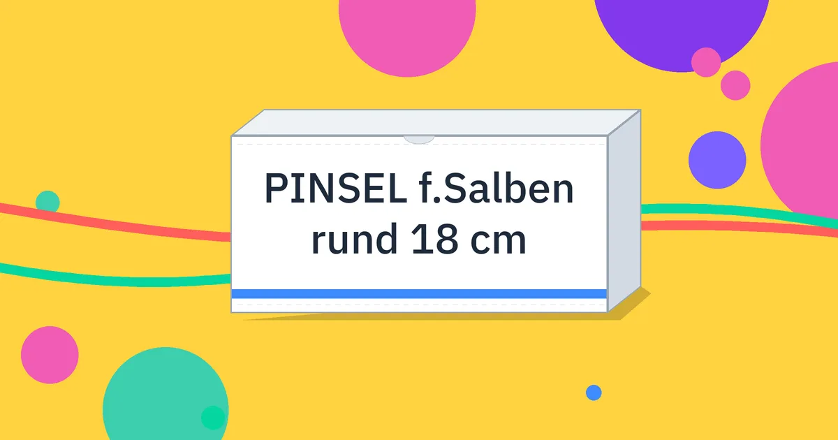 Symbolbild: Packung mit der Aufschrift PINSEL f.Salben rund 18 cm (PZN 02009229) – Verfügbarkeit und Bezug in Apotheken in Frankfurt am Main
