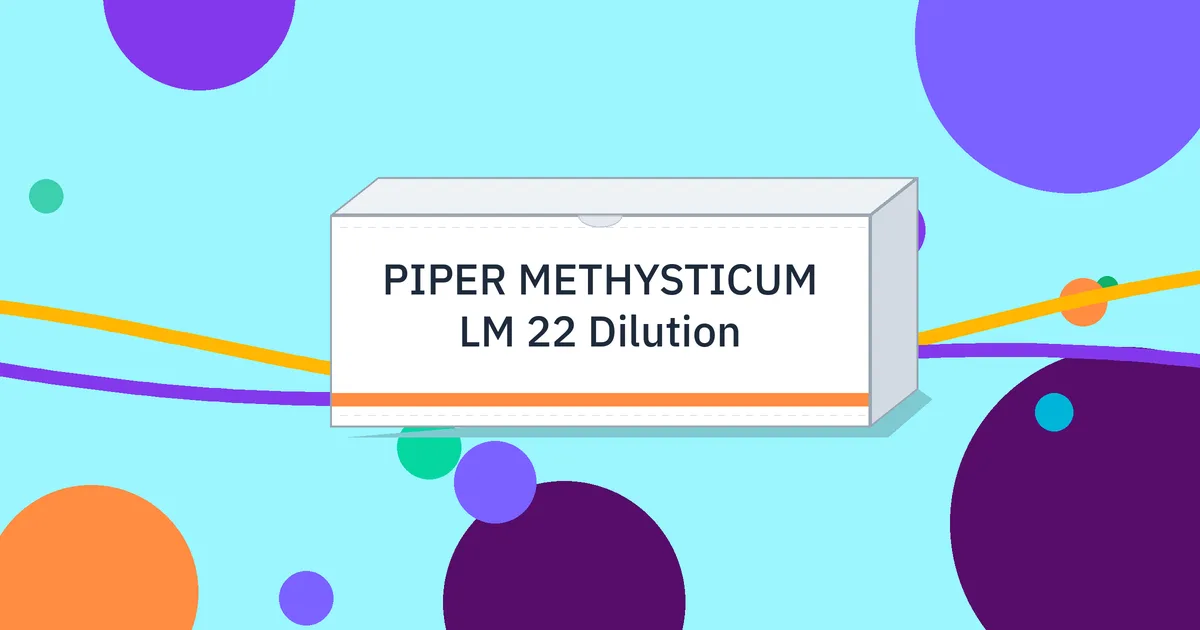 Symbolbild: Packung mit der Aufschrift PIPER METHYSTICUM LM 22 Dilution (PZN 13643544) – Verfügbarkeit und Bezug in Apotheken in Frankfurt am Main